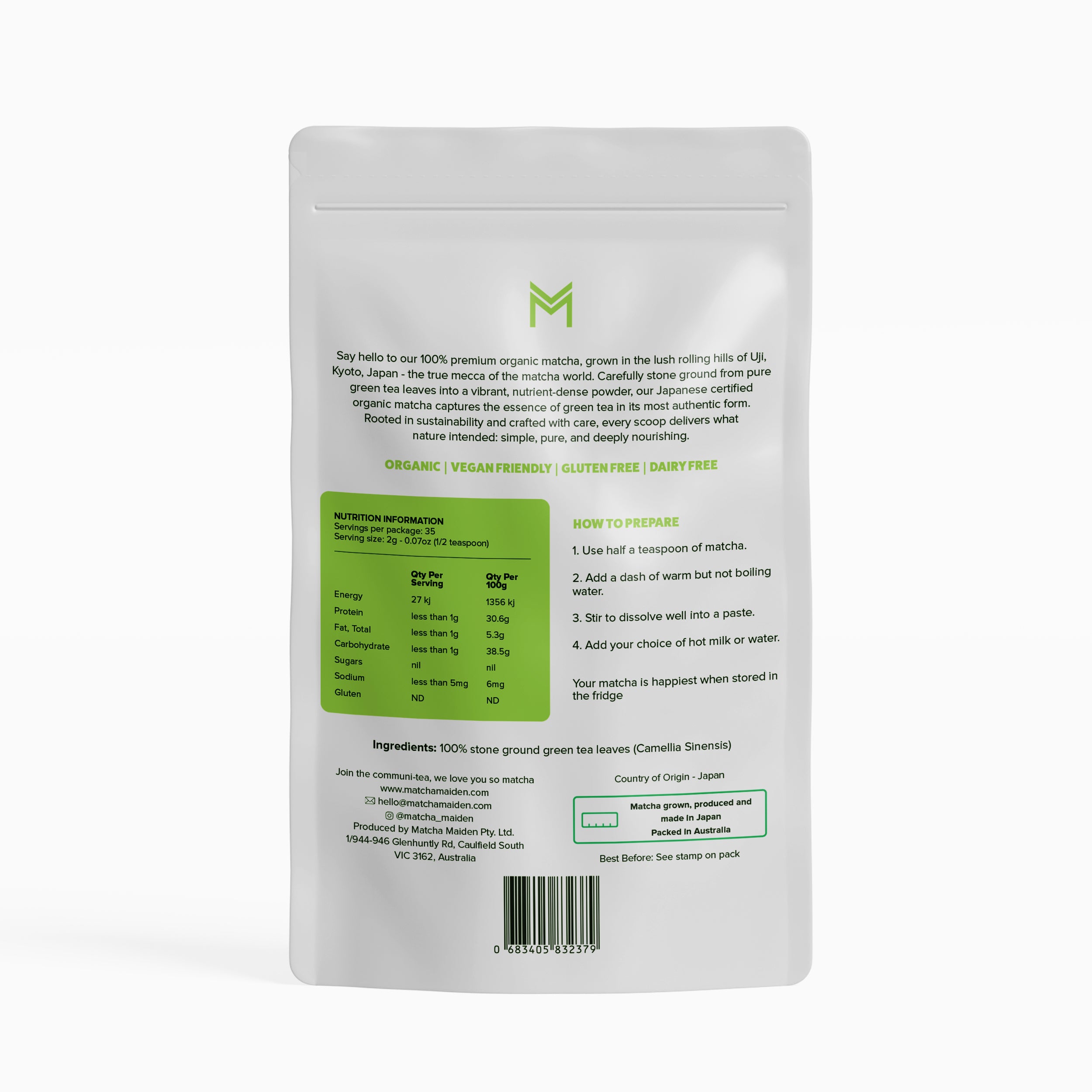 Stone Ground Organic Japanese Matcha in Melbourne, Australia ...